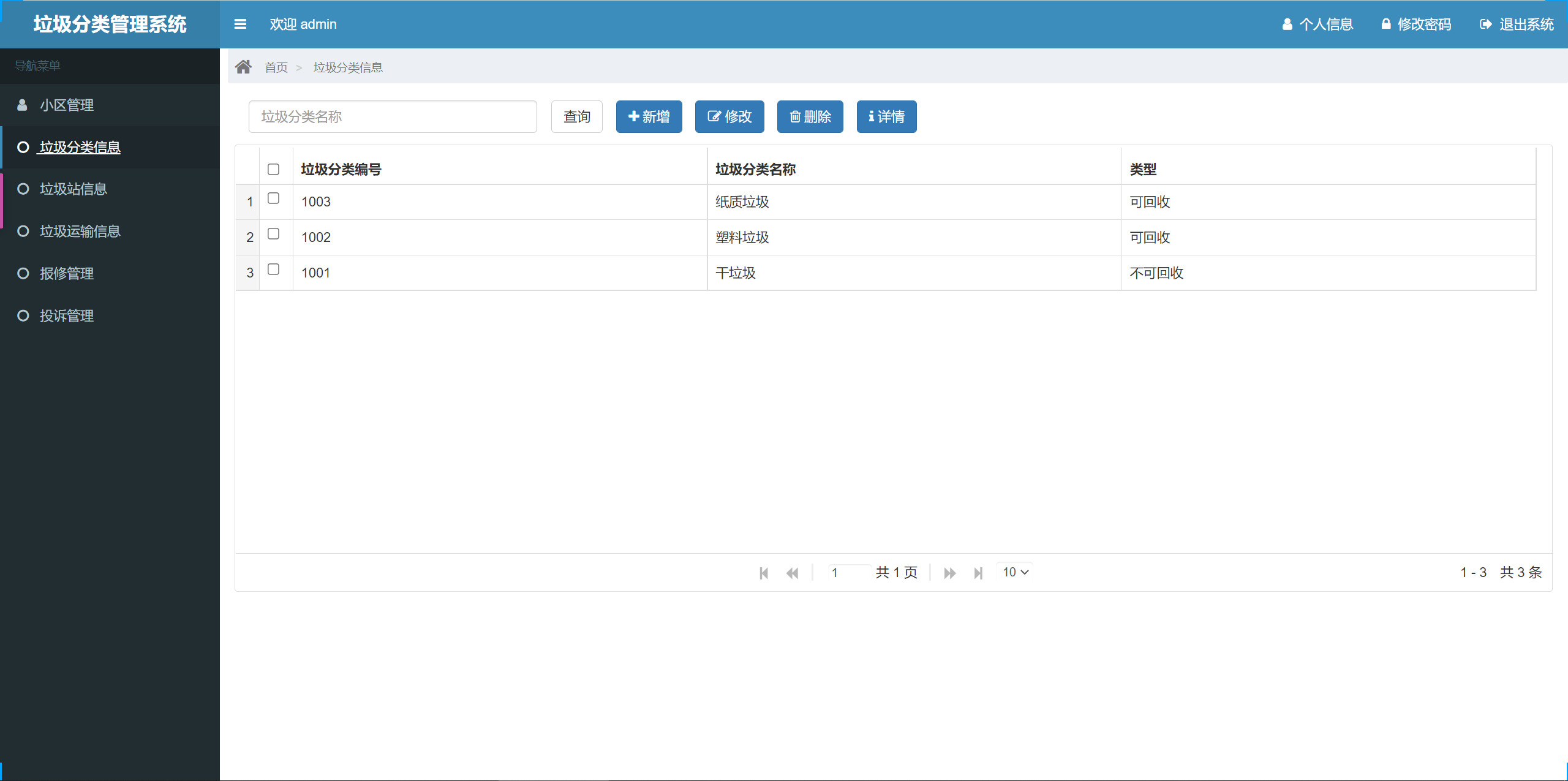 GitHub - wangbuer1/Waste-classification-management-system-based-on-SSM1: 基于SSM的垃圾分类管理系统拥有两种角色：用户和管理员