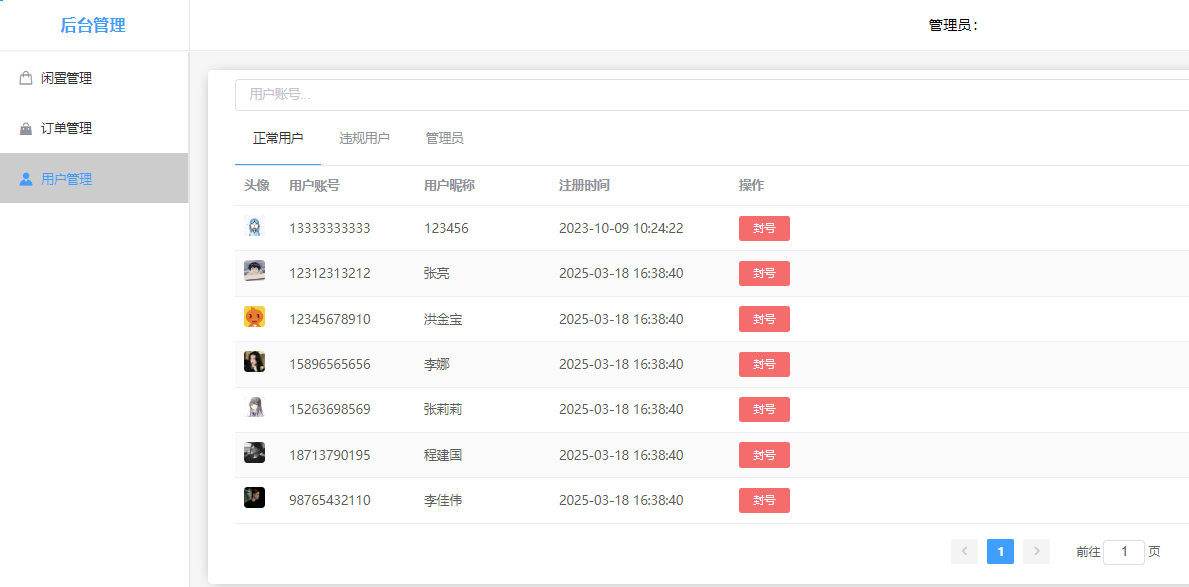 基于vue的校园二手物品交易管理系统 基于vue的校园二手物品交易管理系统拥有两种角色,是前后端分离项目。前端用的vue 管理员:闲置物品管理、订单管理、用户管理 用户:登录注册、购物车