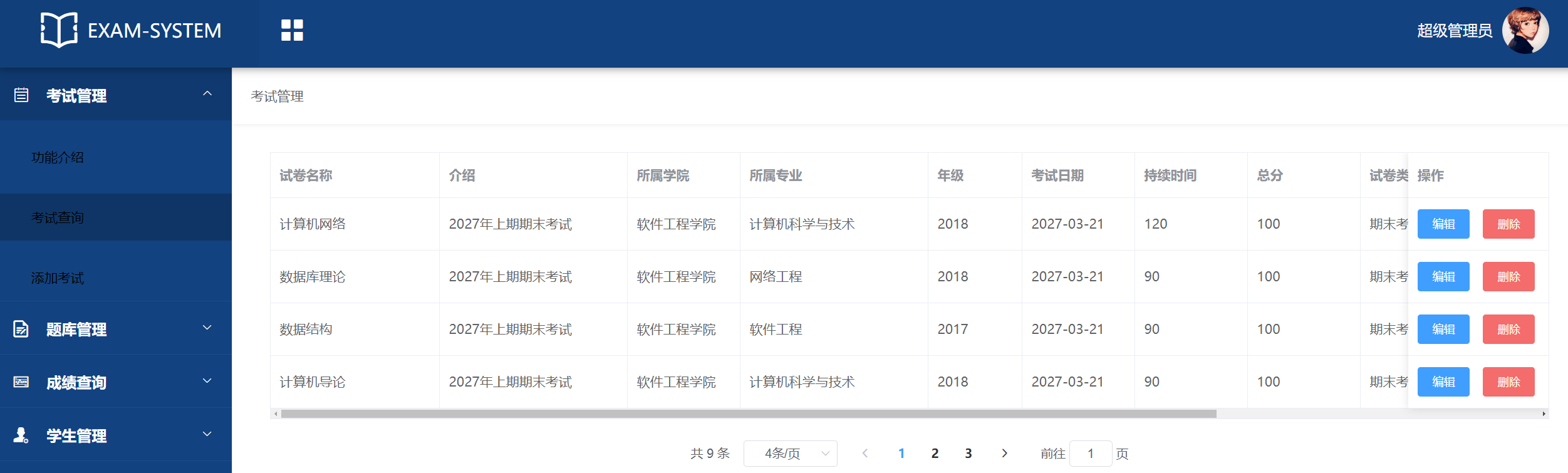 基于springboot的在线考试管理系统 基于springboot的在线考试管理系统 基于springboot和vue的在线考试管理系统