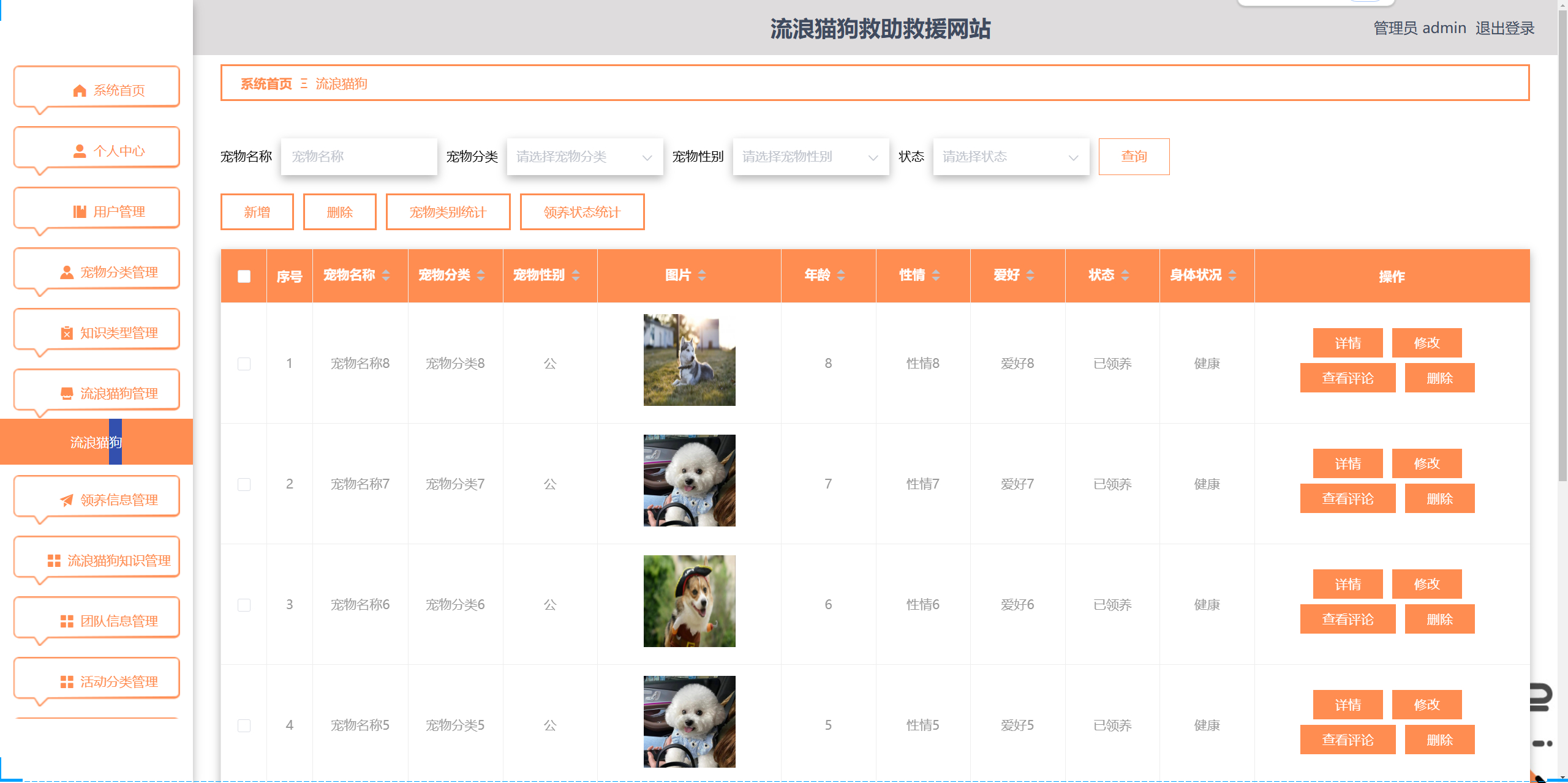 GitHub - wang-buer/chognwu1: 基于springboot的流浪猫狗救助管理系统拥有两种角色 管理员:用户管理、宠物管理、分类管理、活动管理、宠物知识管理等 用户：登录 ...